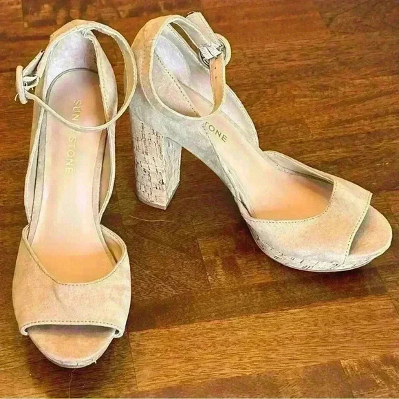 Sun + Stone | Shoes | Sun Stone Womens Reeta Block High Heels Platform ...